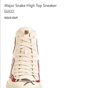 Gucci | Shoes | Gucci Unisex Major Snake High Top White Sneakers | Poshmark